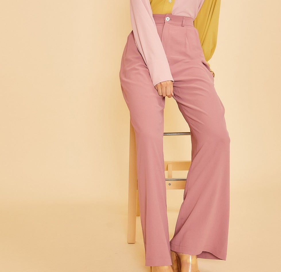 Wide Leg Mauve Pants | West Anna Boutique